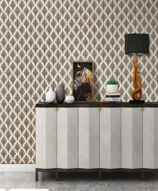 Damask Copper Color Lisbon Wallpaper 57 Sq.ft Roll for Wall Decor ...